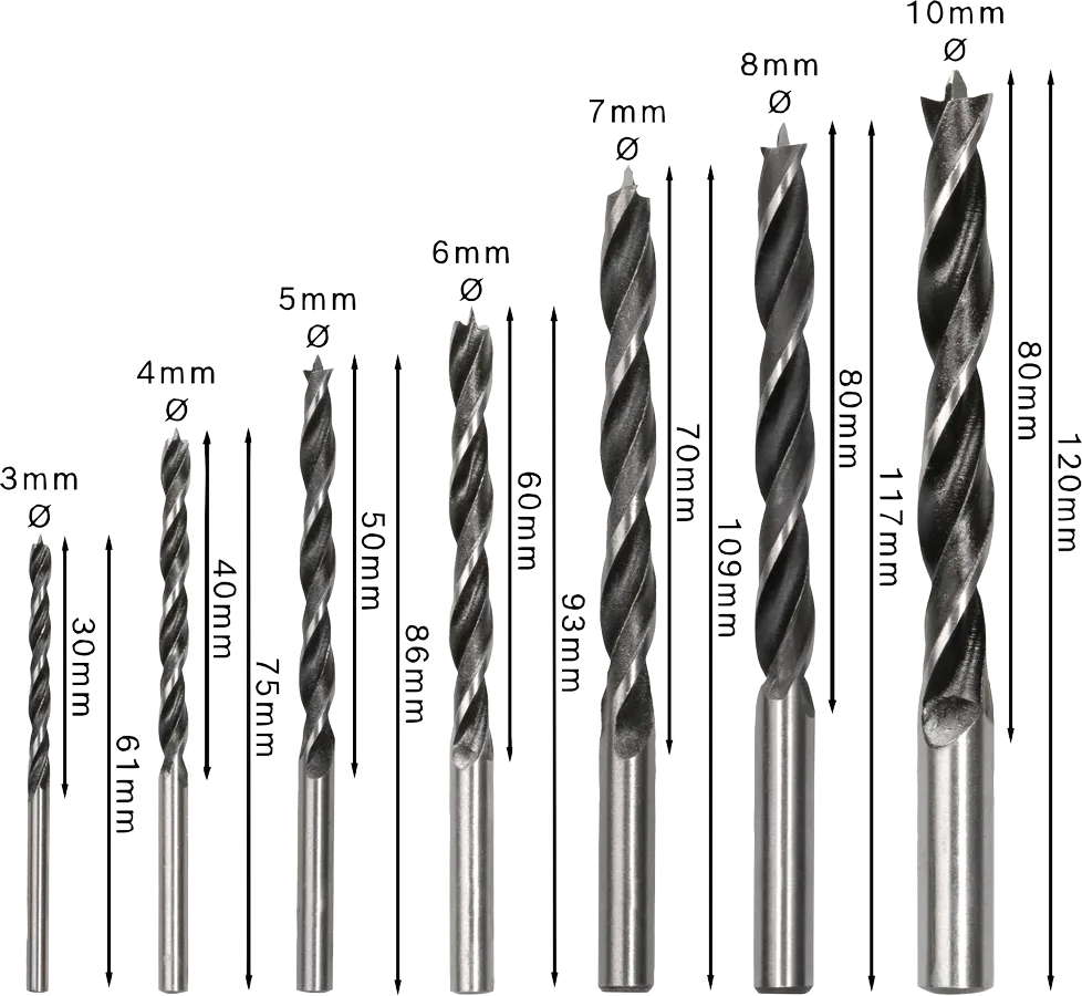 PRO Wood Brad Point Drill Bit Set - Bosch Professional