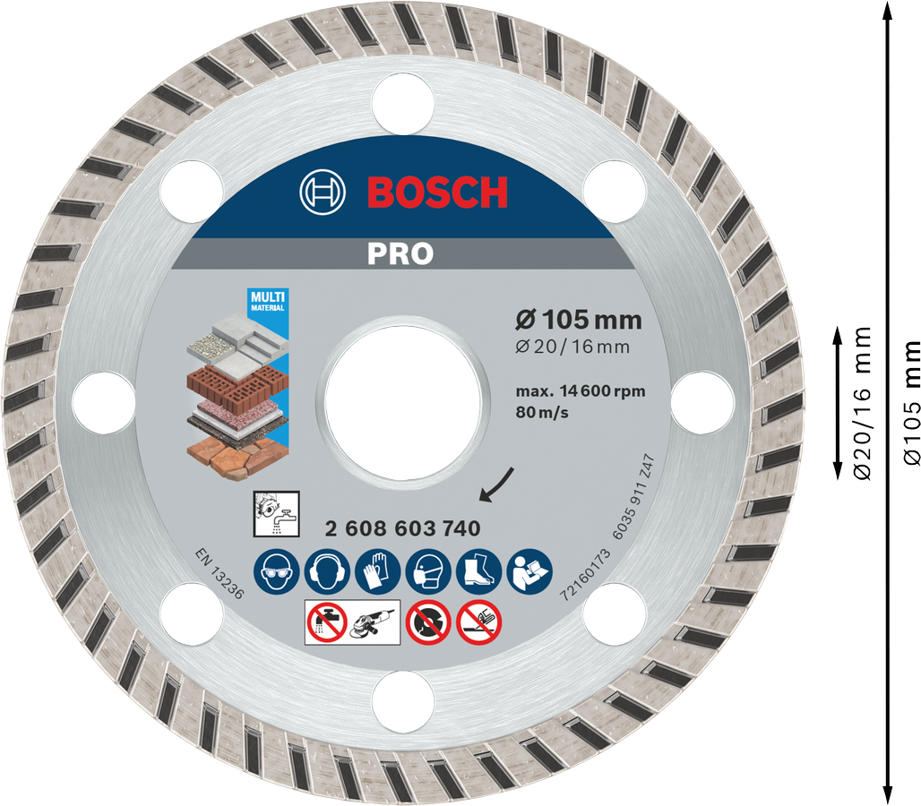 PRO Multi Material Diamond Cutting Disc - Bosch Professional
