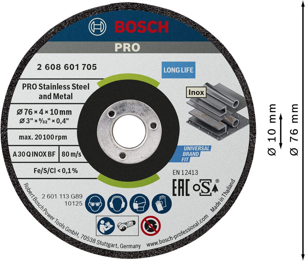 PRO Stainless Steel and Metal Bonded Grinding Disc - Bosch Professional