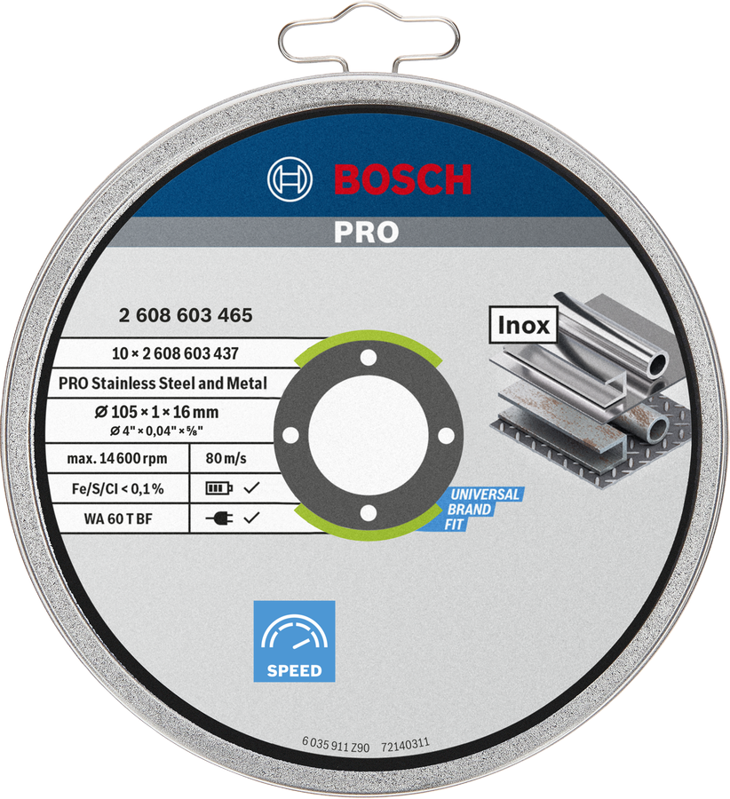 PRO Stainless Steel and Metal Bonded Cutting Disc - Bosch Professional