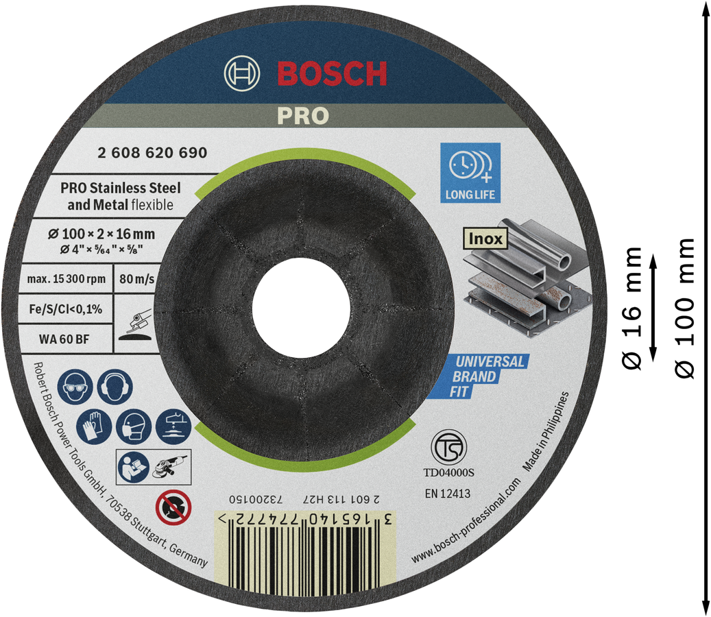 PRO Semi-Flexible Bonded Grinding Disc - Bosch Professional
